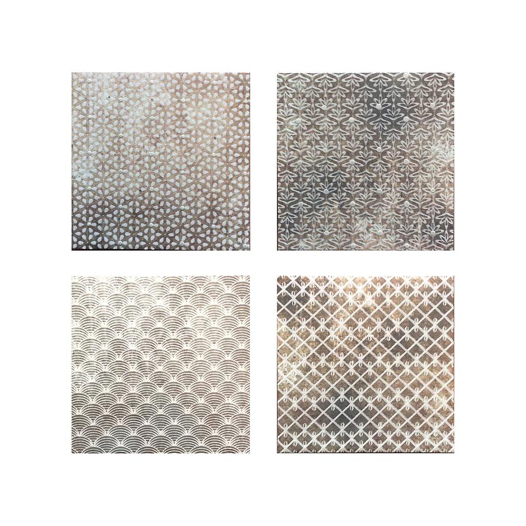 AZULEJO LUCIA BEIGE JUEGO (4 UNID) 15X15 | Cerámicas Kantu